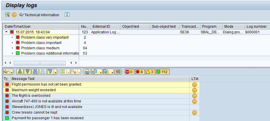 Using Bal Log For Application Logging Abap Cookbook Largest Directory Of Abap Tutorials